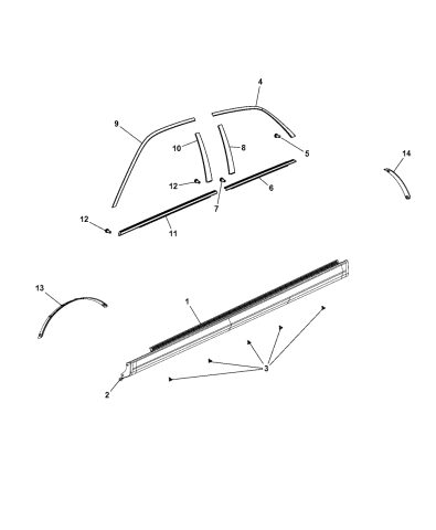 1LG56TZZAC - Genuine Mopar CLADDING-SILL