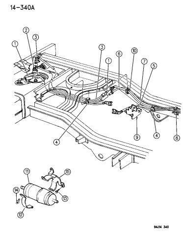 Fuel Lines, Rear - 1996 Jeep Grand Cherokee