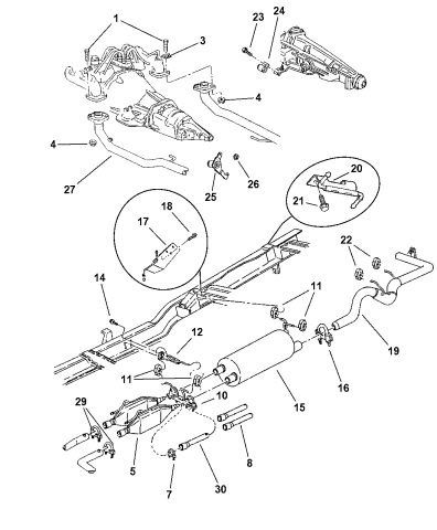 Exhaust System - 1999 Dodge Ram 1500 Regular Cab