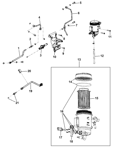 68005231AA - Genuine Mopar Connector-Fuel Line