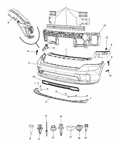 Fascia, Front - 2018 Ram 1500