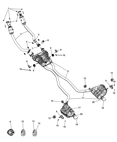 Exhaust System - 2014 Jeep Grand Cherokee