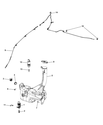68081805AB - Genuine Mopar Pump-Washer, Windshield