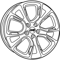 1WB011ZGAB - Genuine Mopar WHEEL-ALUMINUM