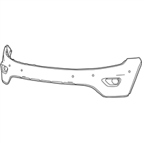 1WL27TZZAC - Genuine Mopar Front Upper Primered Bumper Cover