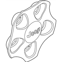 5VC50LAUAA - Genuine Mopar CAP-WHEEL CENTER