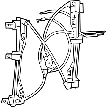 68314749AA - Genuine Mopar Front Door Window Regulator Left