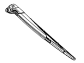 68002490AB - Genuine Mopar Arm&Blade-Rear WIPER